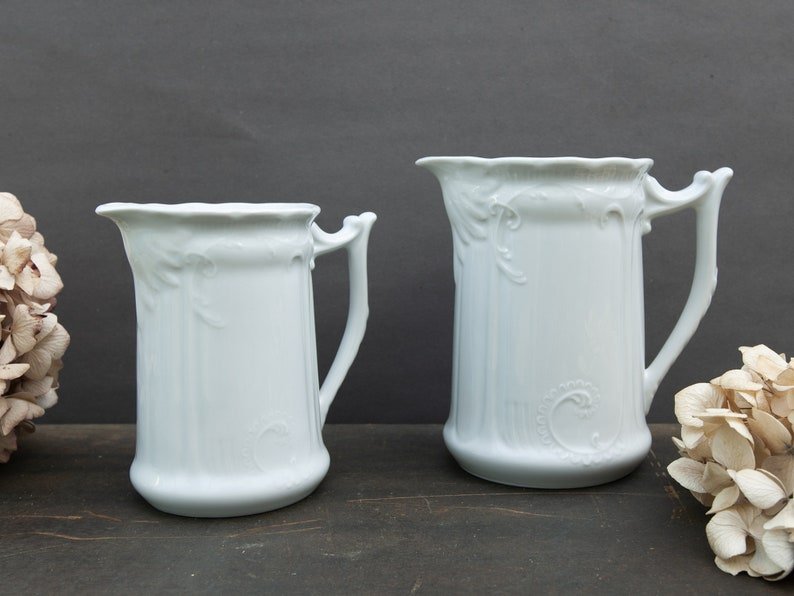 Vintage White Porcelain Pitcher