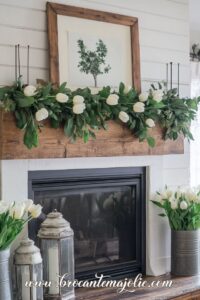 5 Beautiful Spring Fireplace Mantel Decor Ideas You’ll Love - Brocante ...