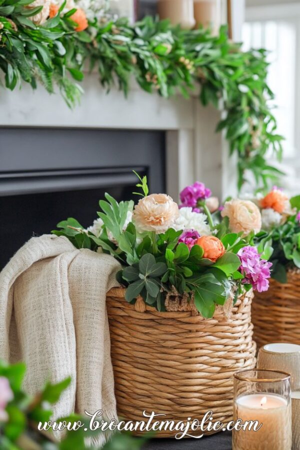 5 Beautiful Spring Fireplace Mantel Decor Ideas You’ll Love - Brocante ...