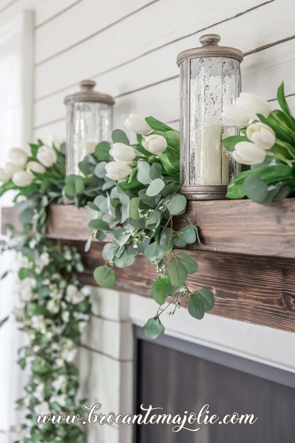 5 Beautiful Spring Fireplace Mantel Decor Ideas You’ll Love - Brocante ...